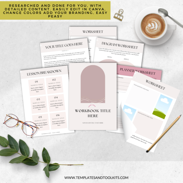 50 Pages Canva Ebook and Workbook Template - Templates and Toolkits