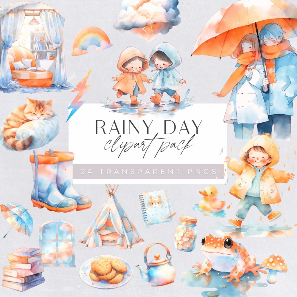 Rainy Day Clip Art - Templates and Toolkits